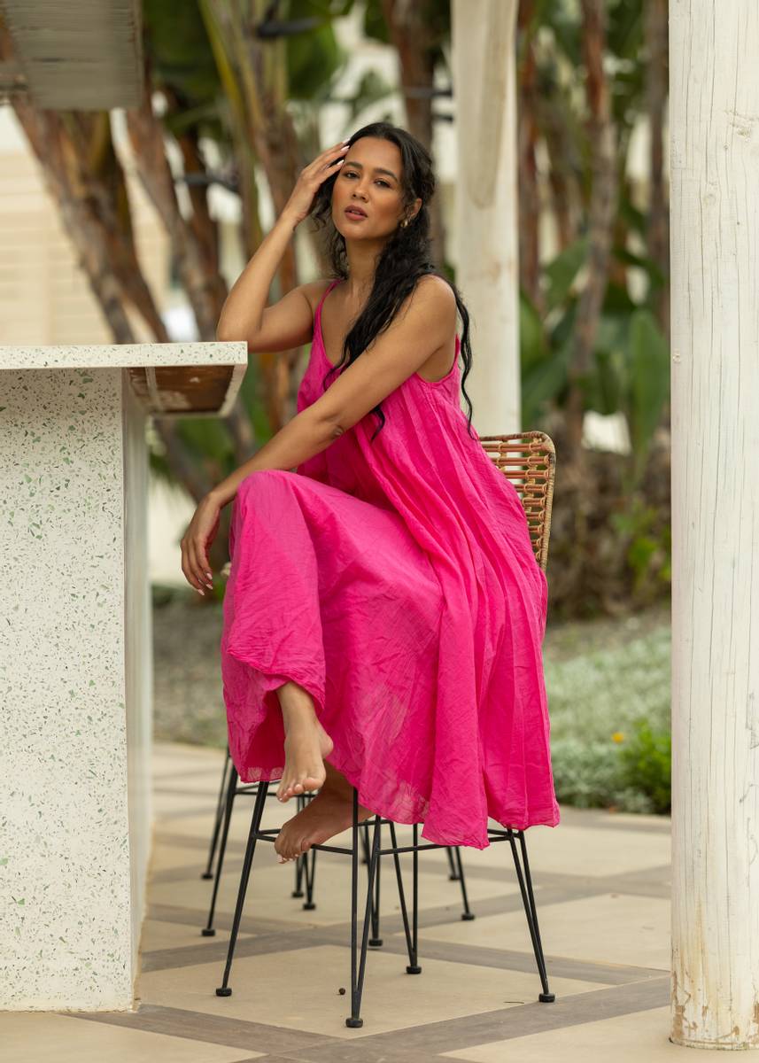 Nectar Clothing - Manuela Dress - Fuchsia - Nectar the brand